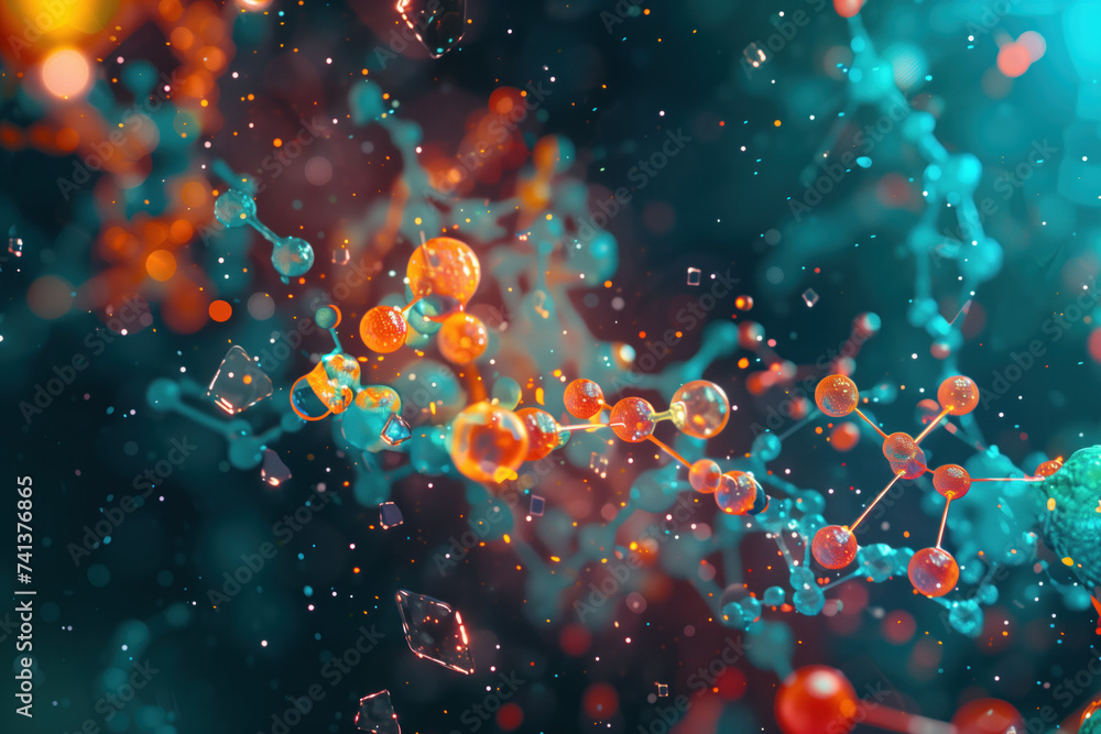 Cell structure. Abstract colorful background image. General science ...