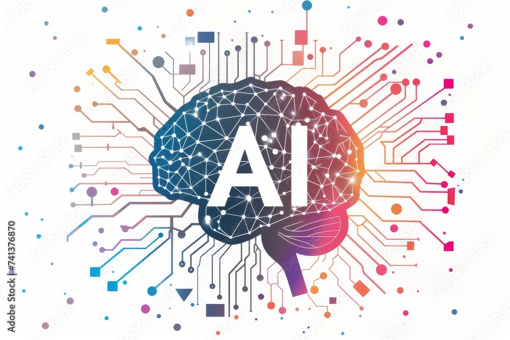 AI Brain Chip finfet technology. Artificial Intelligence values mind ...