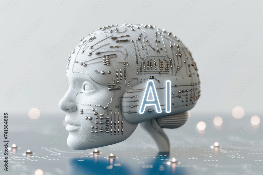 AI Brain Chip neural interface technology. Artificial Intelligence ...