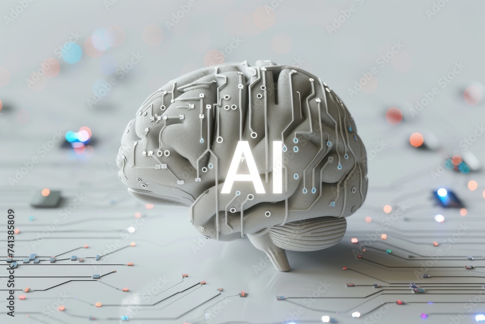 AI Brain Chip ddr5. Artificial Intelligence neuroplasticity mind ...