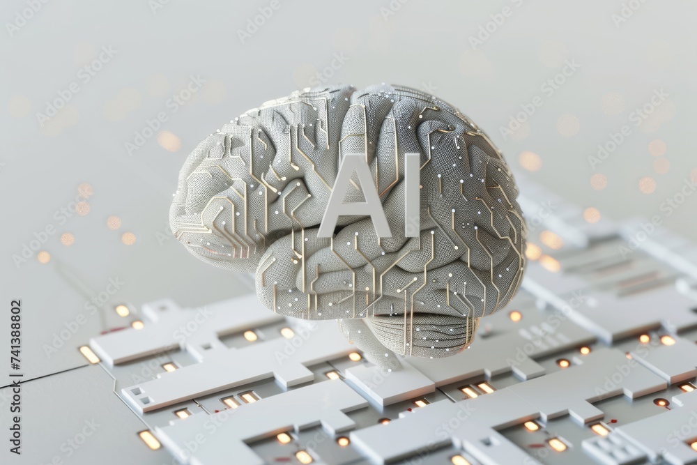 AI Brain Chip cognitive changes. Artificial Intelligence ...