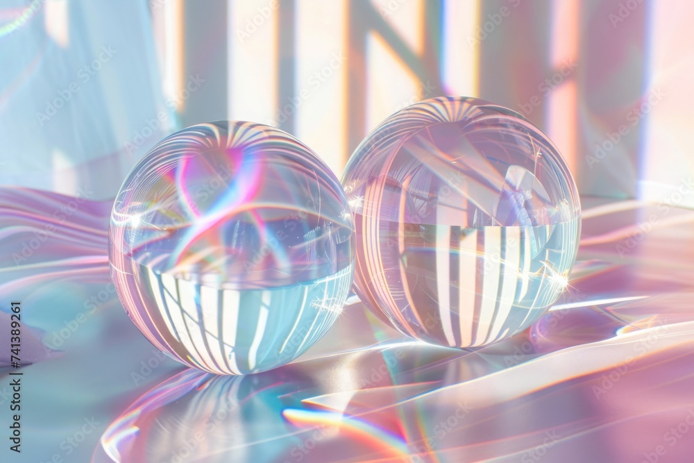 Shimmering Illusions: Minimalist holographic background featuring ...