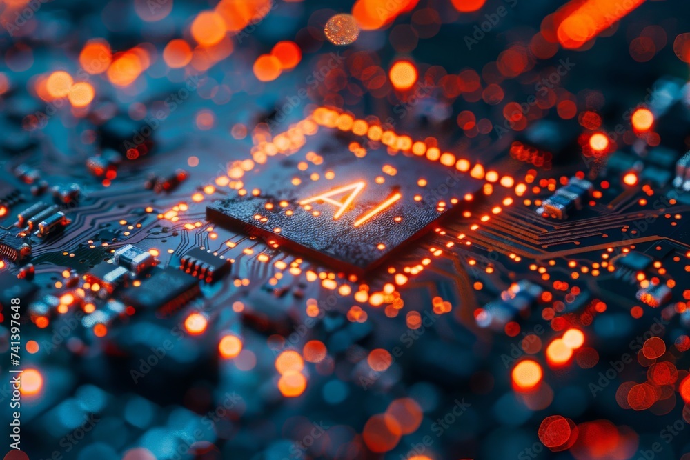 AI Brain Chip social cognition network. Artificial Intelligence tumor ...