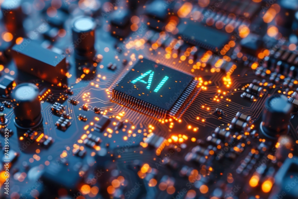 AI Brain Chip ai adoption. Artificial Intelligence neurotransmitter ...