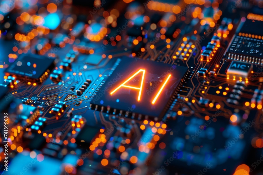 AI Brain Chip synaptic cleft. Artificial Intelligence tbi mind ...