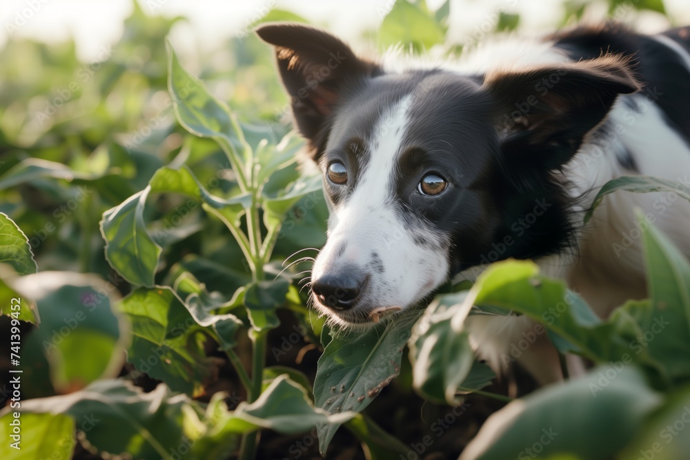 border collie detecting plant diseases in crops Stock Photo | Adobe Stock