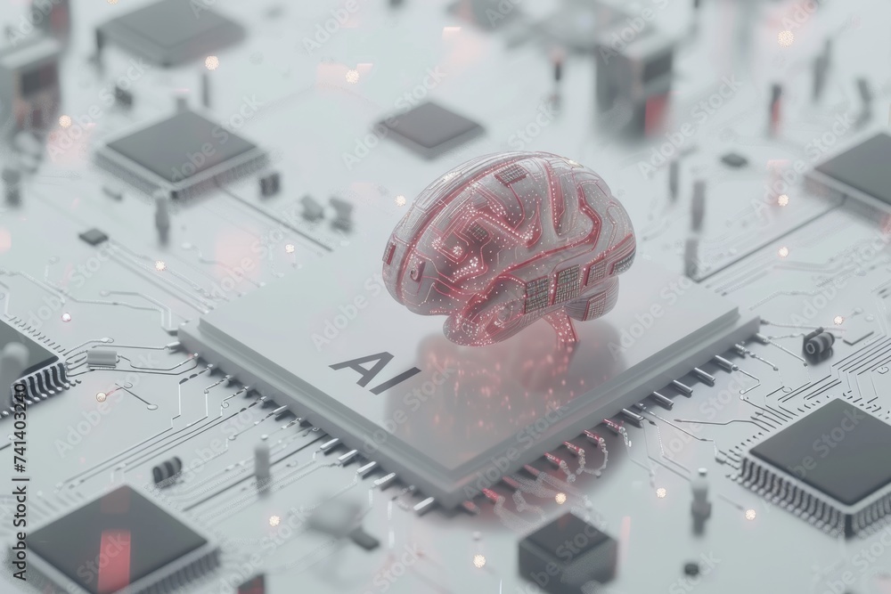 AI Brain Chip visual system. Artificial Intelligence optical metrology ...