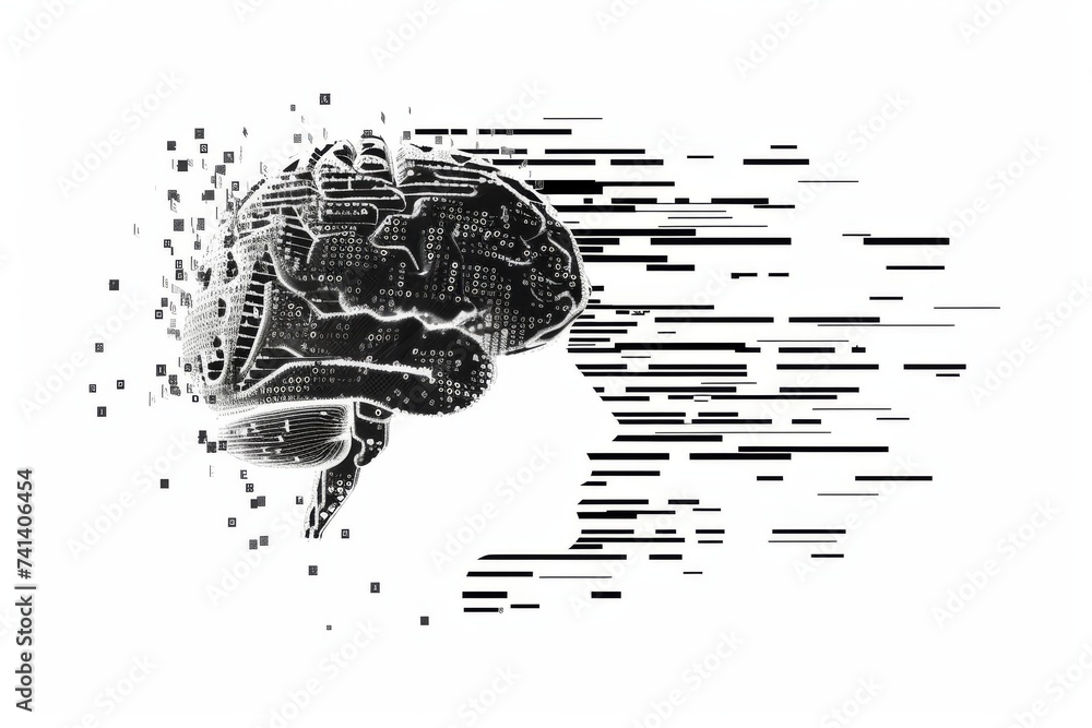 AI Brain Chip axon guidance receptors. Artificial Intelligence bias in ai mind visual harmony ...
