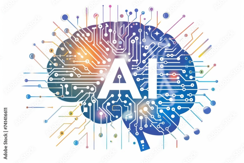 AI Brain Chip quantum interference. Artificial Intelligence ...