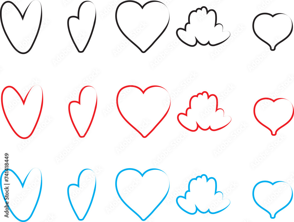 Heart SVG Bundle, Valentine Heart Svg, Sketch Svg, Love Svg, Heart ...