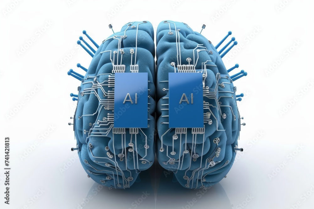 AI Brain Chip traumatic brain injury. Artificial Intelligence ...
