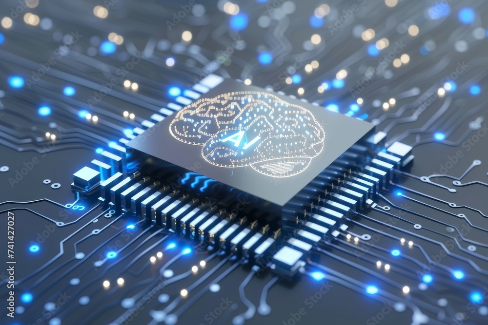 Ai Brain Chip Graphic Artificial Intelligence Processor Cooler Mind Inhibitory Synapse Axon