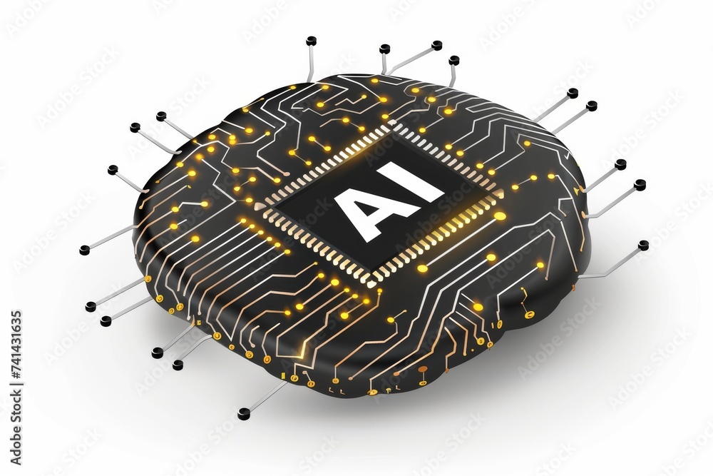 AI Brain Chip semiconductor roadmap. Artificial Intelligence telehealth ...