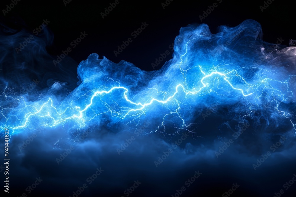 In the midst of a storm, nature unleashes its power with electrifying ...