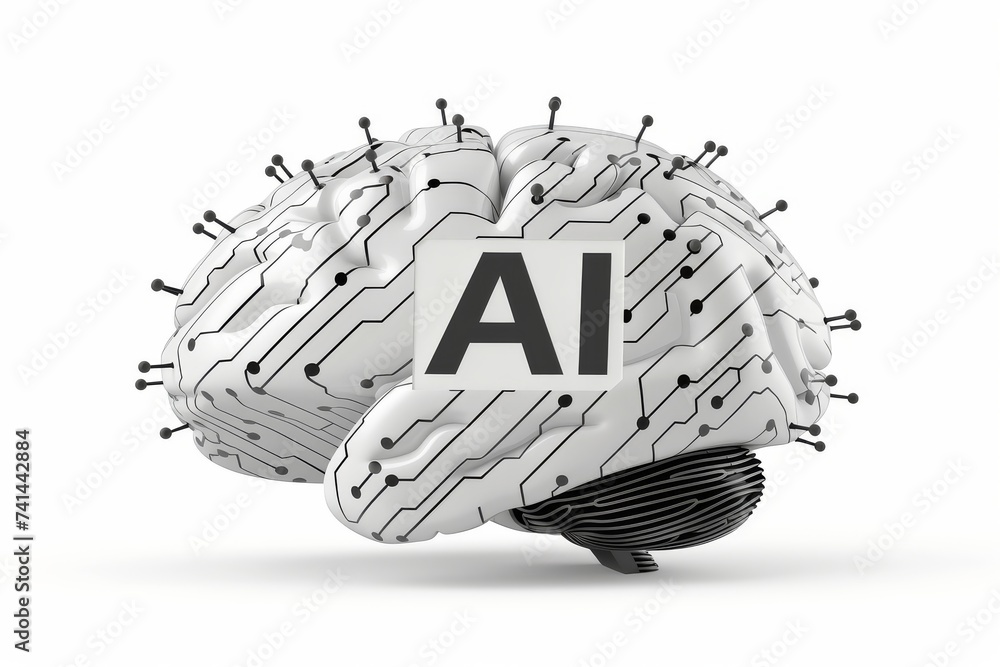 AI Brain Chip ai talent. Artificial Intelligence secure boot mind monochrome icon axon ...
