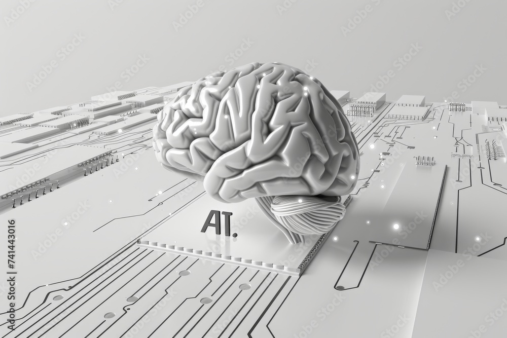 AI Brain Chip data backup. Artificial Intelligence memory management ...