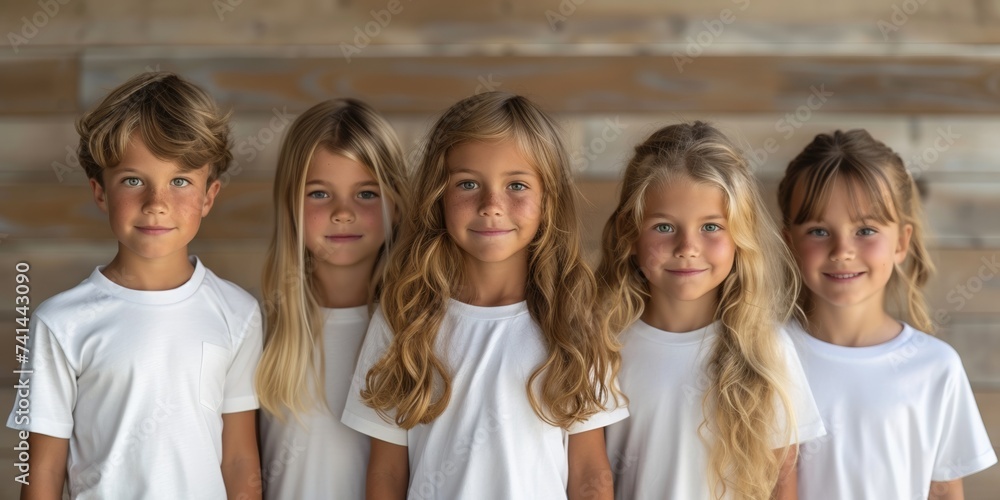 Smiling classmates in a PE class, showcasing childhood friendship, joy ...