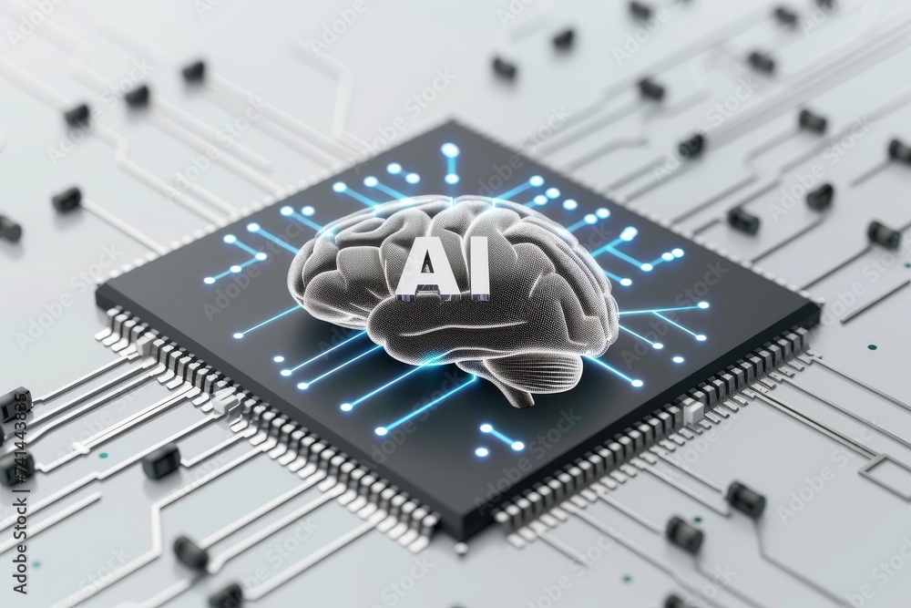 AI Brain Chip emotional intelligence. Artificial Intelligence it ...