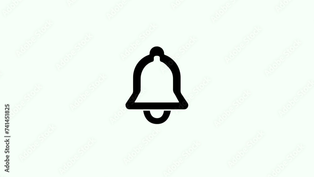 Notification Bell icon with white screen. white screen template of ...