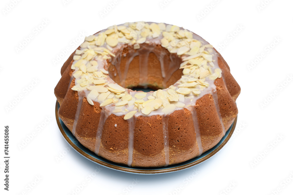Izolowana babka swiateczna wielkanocna z lukrem na białym tle Photos ...