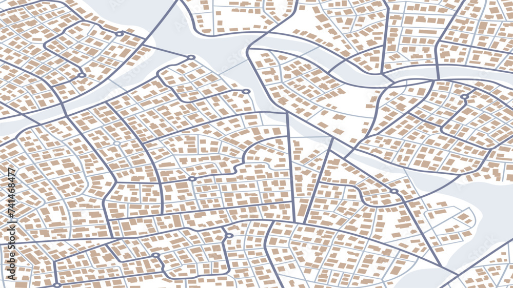 Concept of planning and mapping a travel route using general city map ...