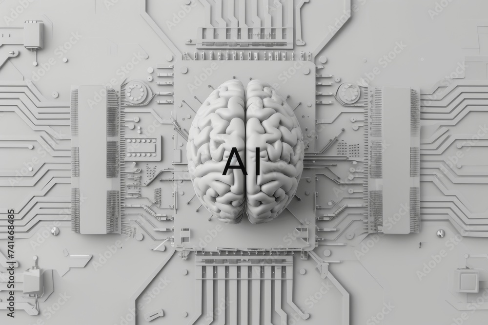AI Brain Chip alu. Artificial Intelligence texture analysis ct human ...