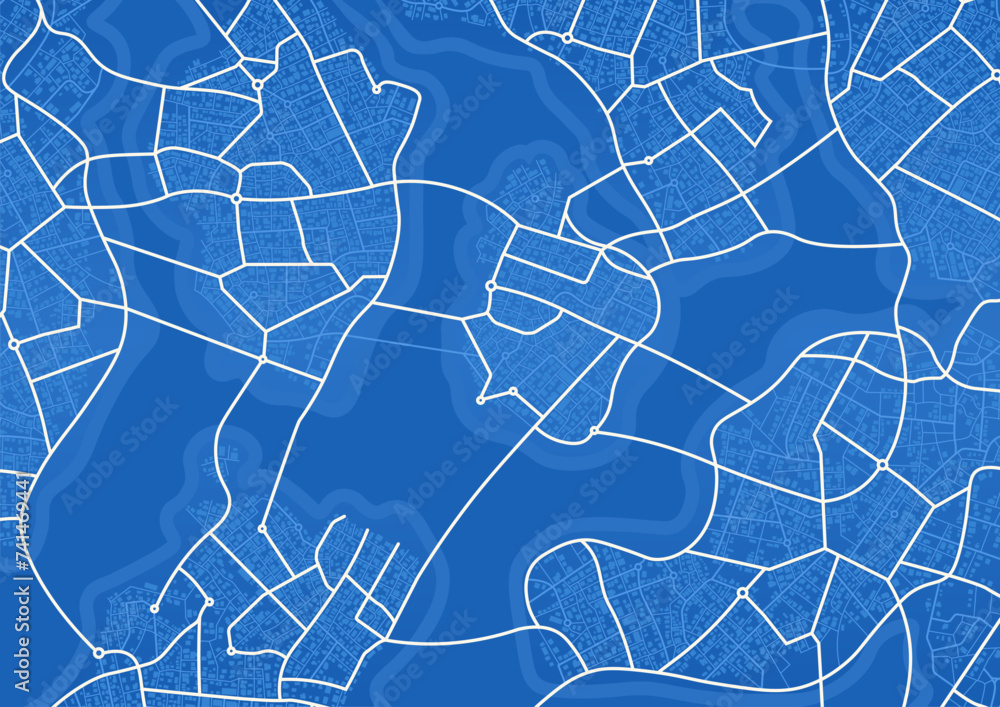 Abstract navigation plan of the urban area depicted as a simple scheme ...