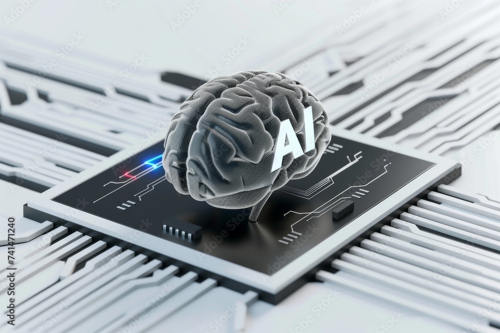 AI Brain Chip quantum dots. Artificial Intelligence ai prescriptive ...