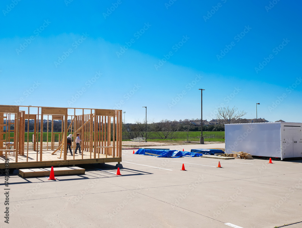 Portable storage container, lumber and timber frame of wooden mobile ...