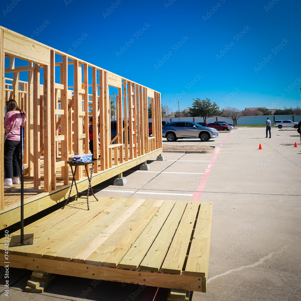 Residential manufactured house with large step stoop stair and diverse ...