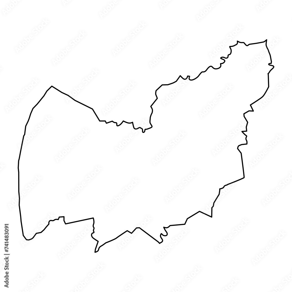 Manzini Region map, administrative division of Eswatini. Vector ...