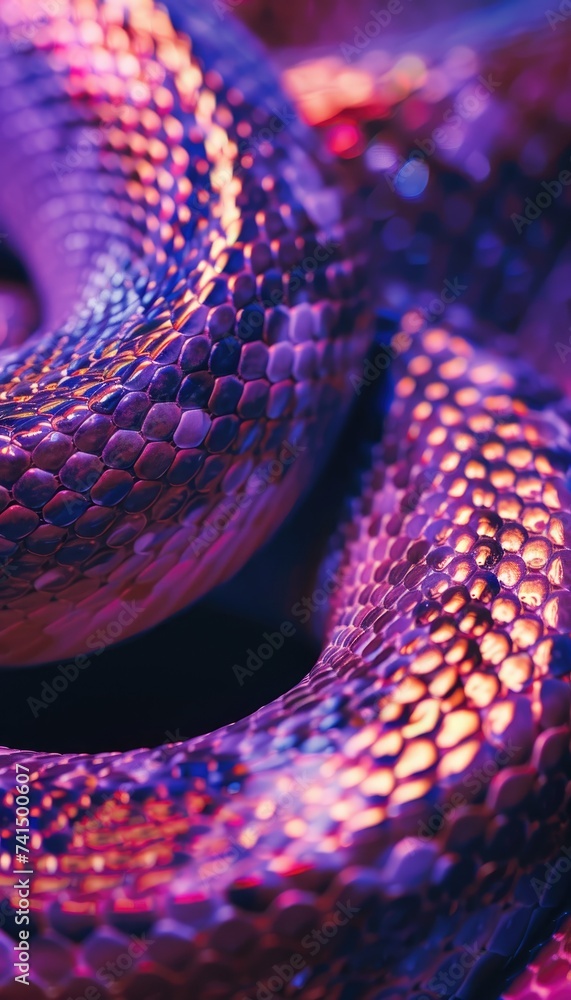 Purple snakes background, snake's skin texture backdrop Stock 일러스트레이션 ...