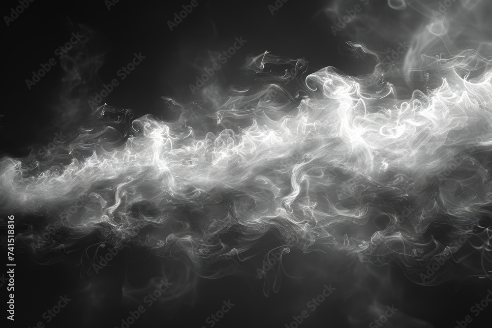 Whirling and dissolving wisps of ethereal smoke creating a mesmerizing ...