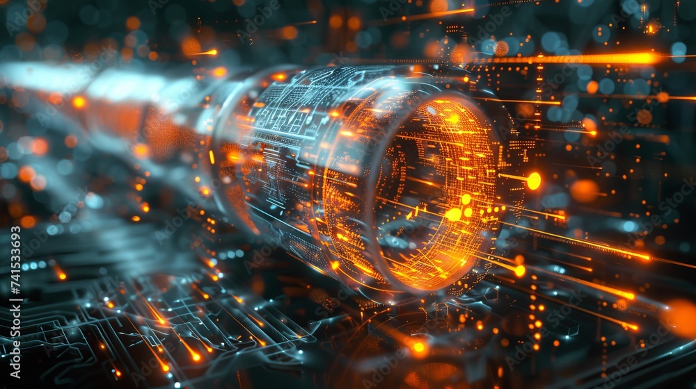 Concept visualization of quantum computing integrated with cloud ...