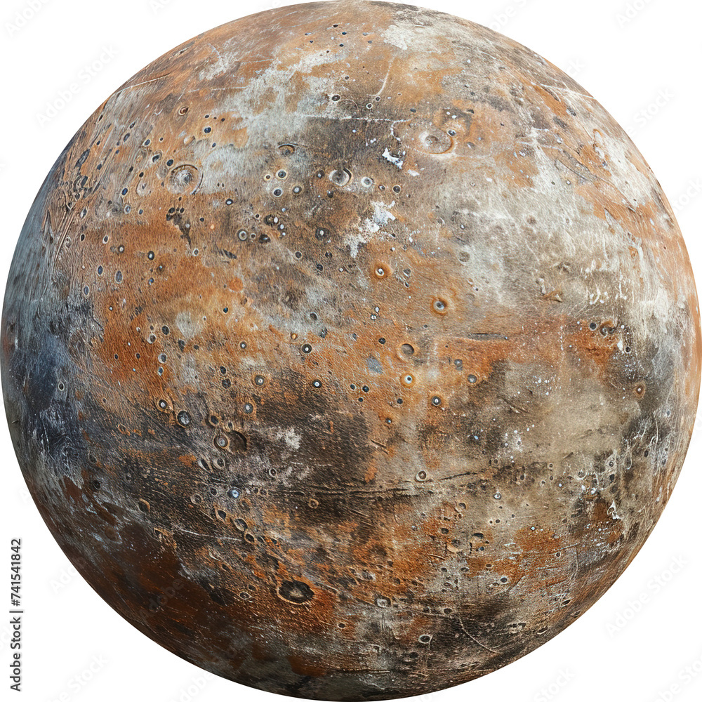 hyper-realistic image of planet Makemake, isolated on transparent ...