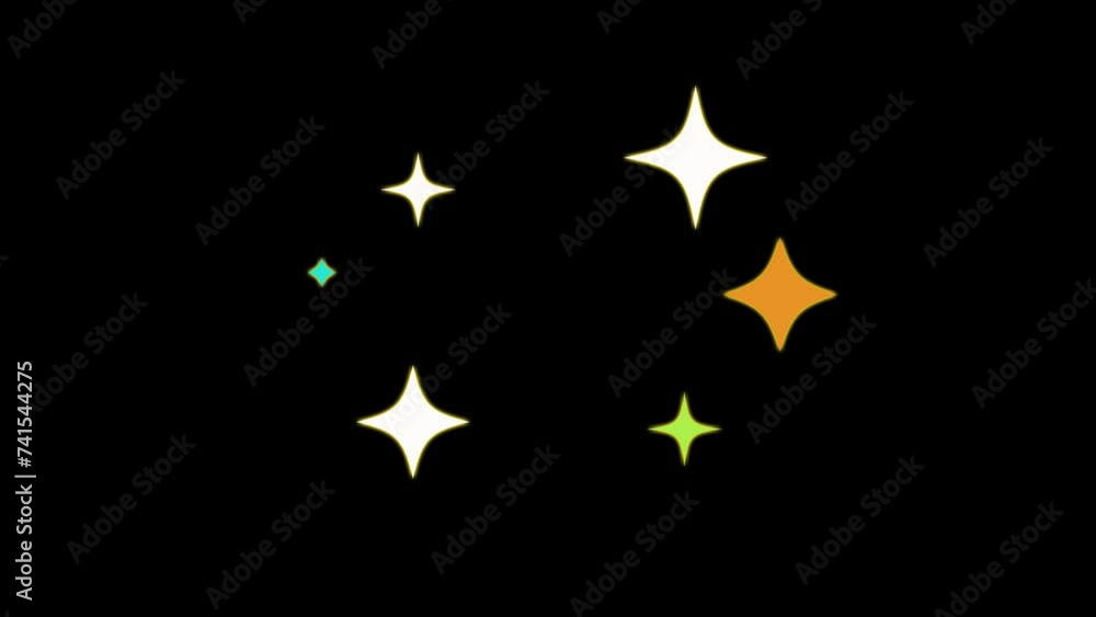 sparkling stars Shine animation. Shimmering light. Shine effect sprite ...