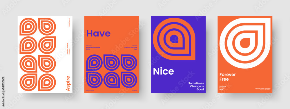 Creative Background Template. Geometric Brochure Layout. Modern Report ...