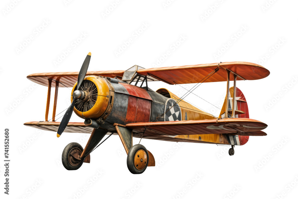 Classic Biplane Cockpit Open Isolated on Transparent Background Stock ...