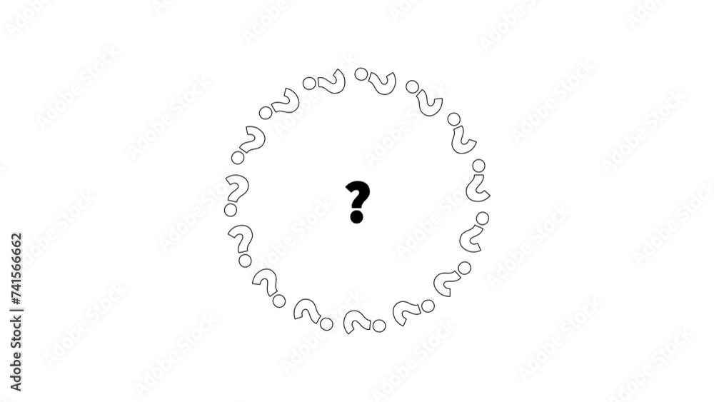 question mark made of spheres background animated. available in 4K,2K ...