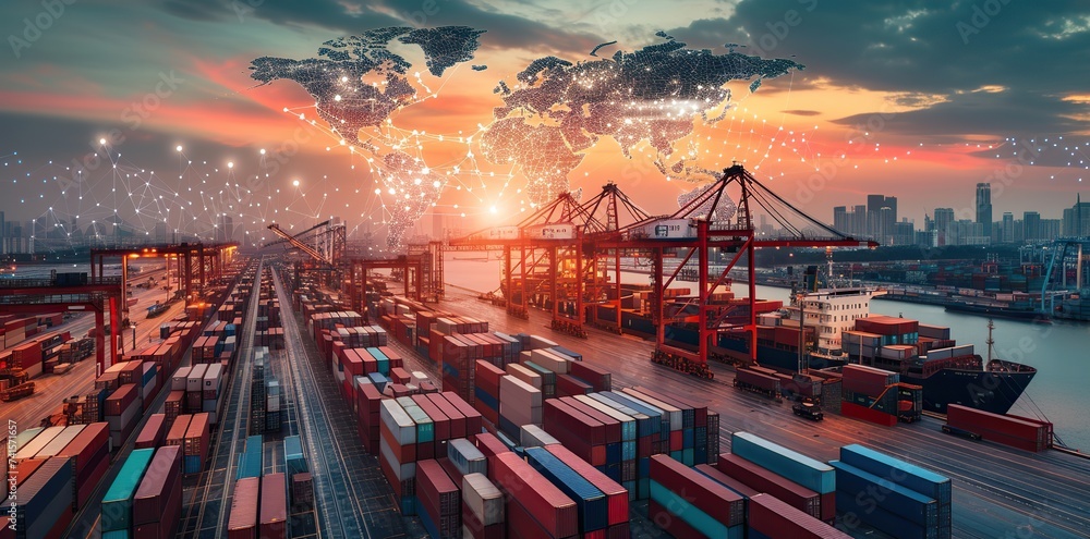 Efficient Worldwide Shipping: Network with Containers, Cranes, and ...