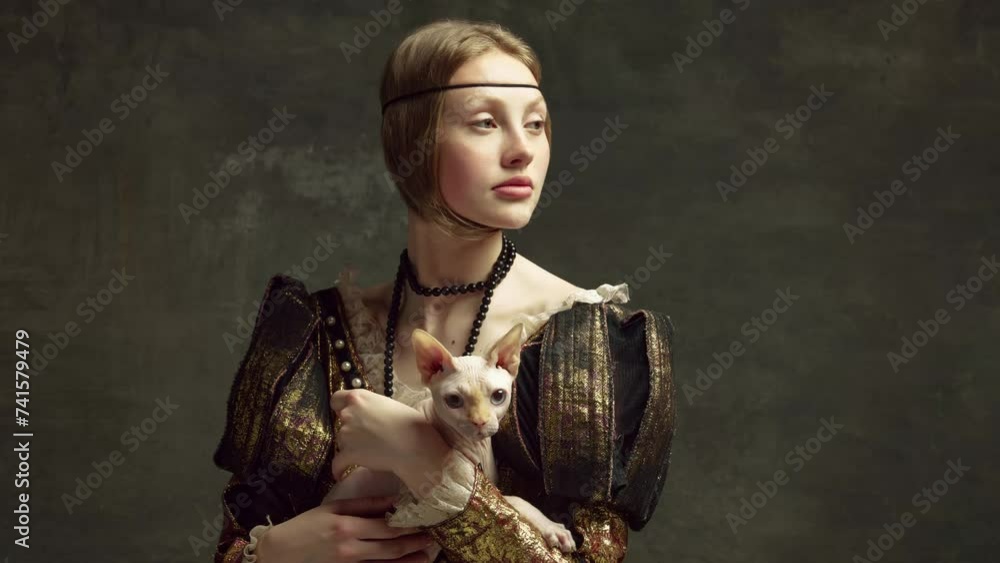 Dynamic collage. Portrait of different royal people, famous historical ...