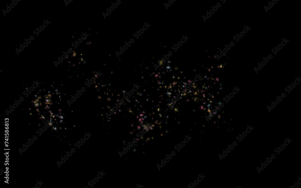 Clusters of multi-colored fluffy flakes that look like snow Stock ...