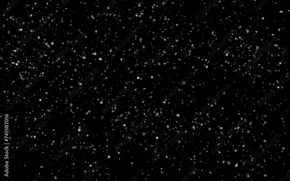 Snowfall, white flakes of snow on transparent background. Snow blizzard ...