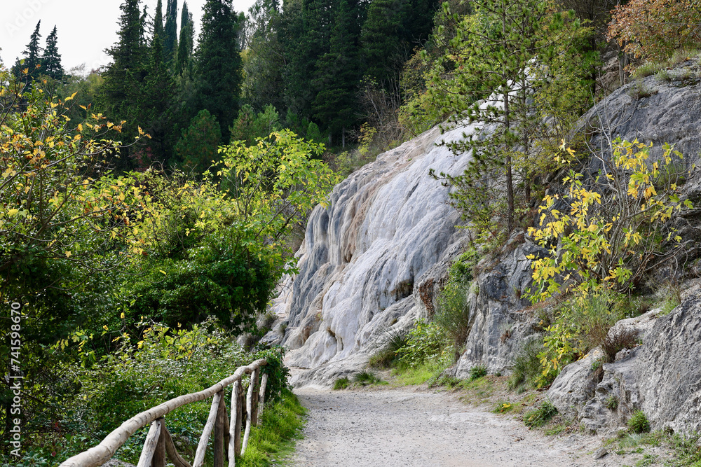 Bagni San Filippo is a small hot spring containing calcium carbonate ...