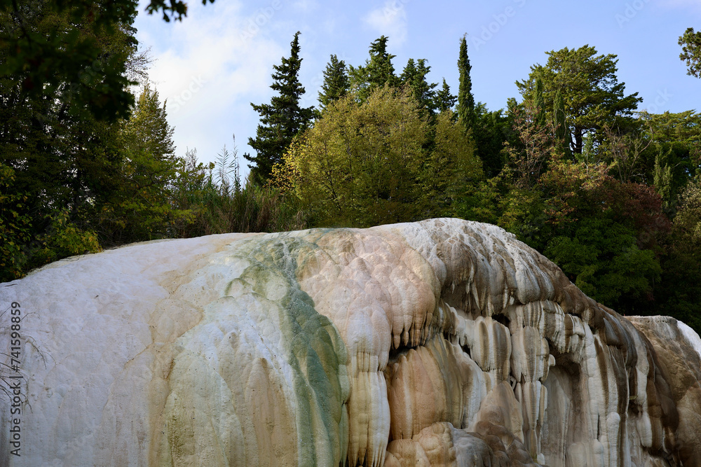 Bagni San Filippo is a small hot spring containing calcium carbonate ...