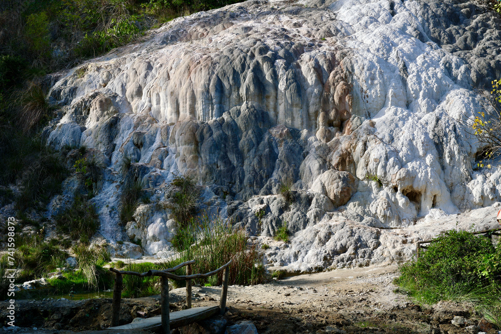 Bagni San Filippo is a small hot spring containing calcium carbonate ...
