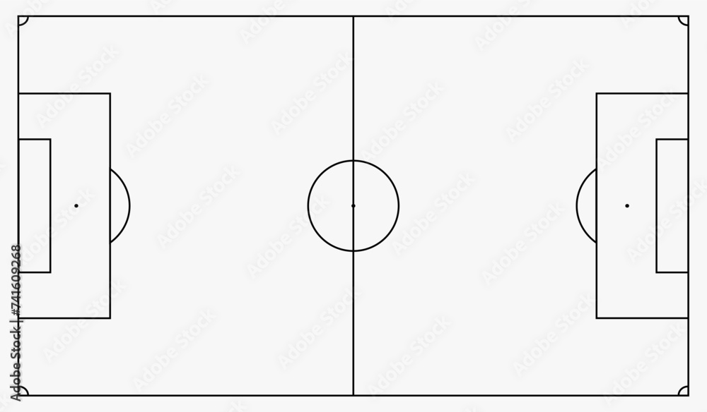 Football field top view. Soccer grass field with chalk lines. Green ... Football field top view. Soccer grass field with chalk lines. Green ...