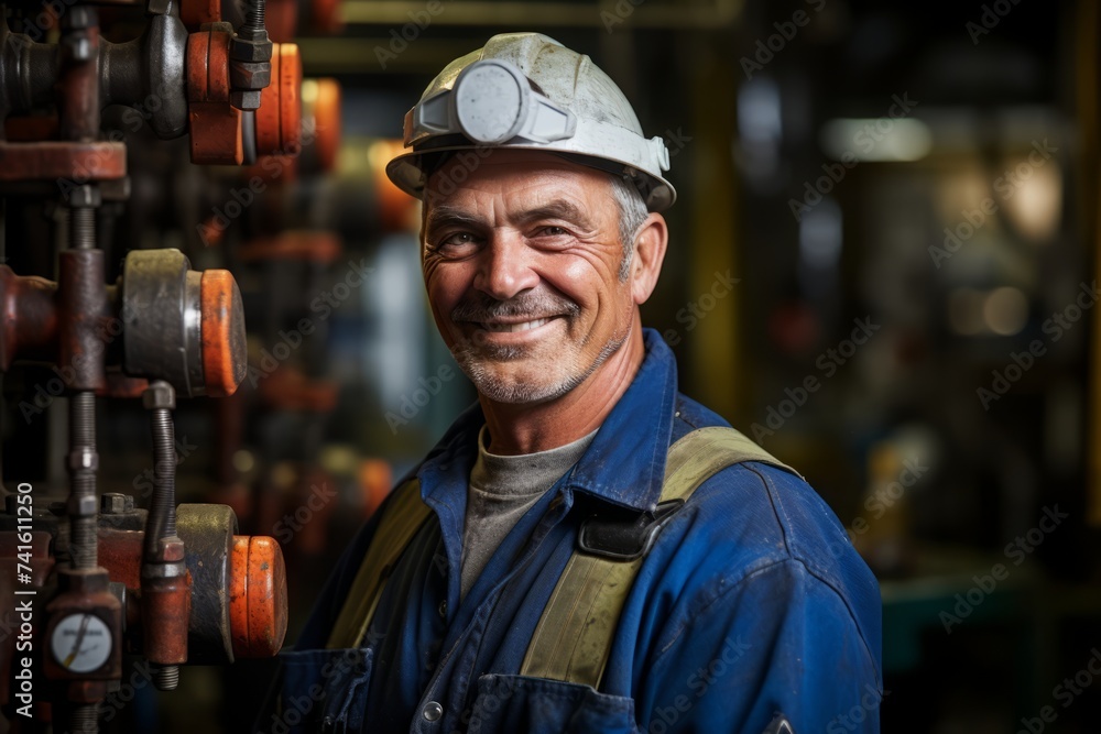 Master of His Craft: A Pipefitter's Portrait Captured in the Midst of ...