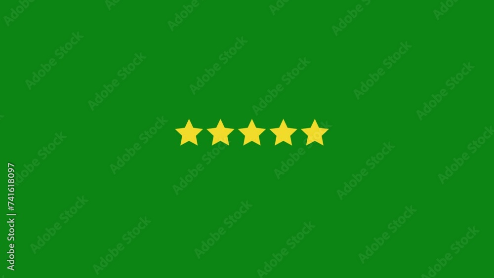 5 star rating, simple animation.Animation of stars used in rankings ...