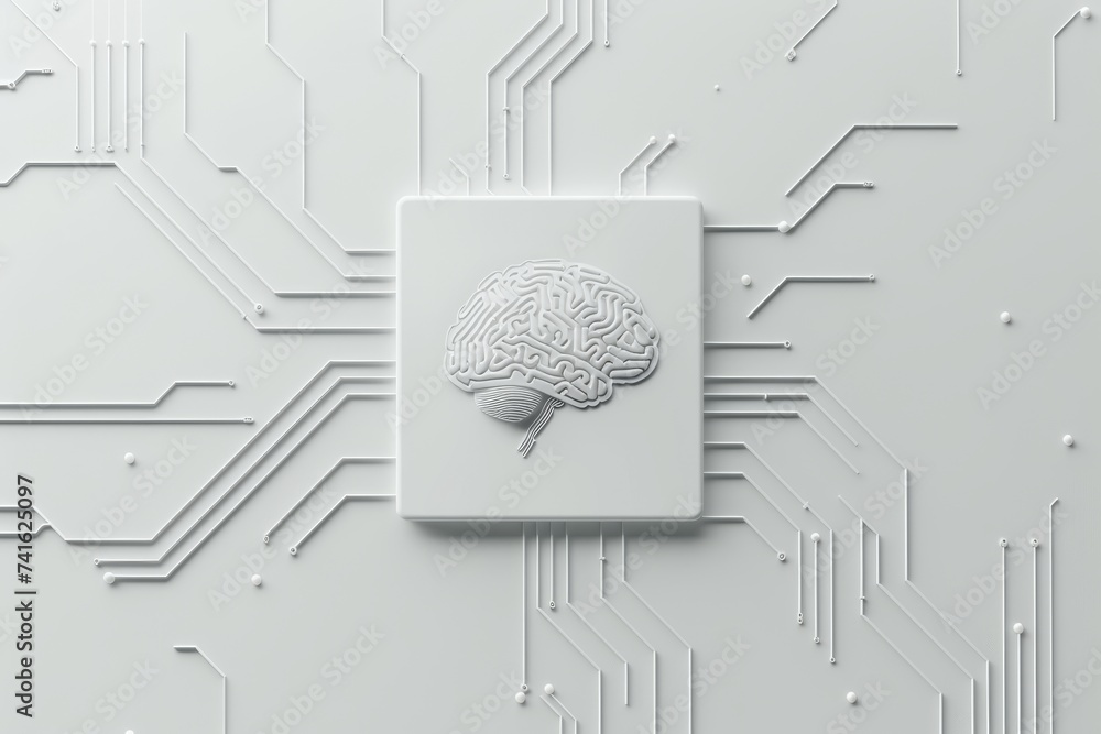 AI Brain Chip implants. Artificial Intelligence field programmable gate ...